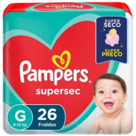 Por R$ 24,99: Fraldas Pampers Supersec 26 Unidades