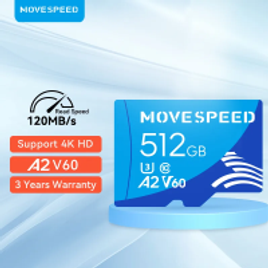 Por R$ 129,40: Cartão Micro 512gb Movespeed