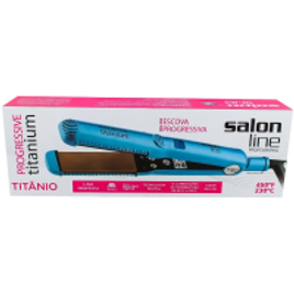 Por R$ 199,99: Prancha Salon Line Azul Bivolt