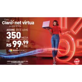 Plano Claro Net Vírtua 350 Meg... R$ 100 - Promobit