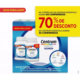 Kit Centrum Essentials Homem -... R$ 82 - Promobit