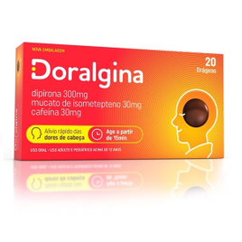 Por R$ 5,99: Dipirona Isometepteno Cafeína 20 Drágeas