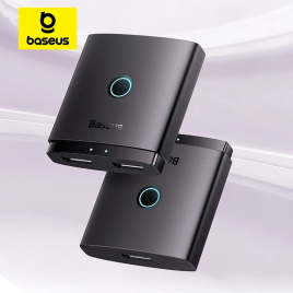 Por R$ 38,64: Baseus switch 60hz 1x2/2x1 adaptador