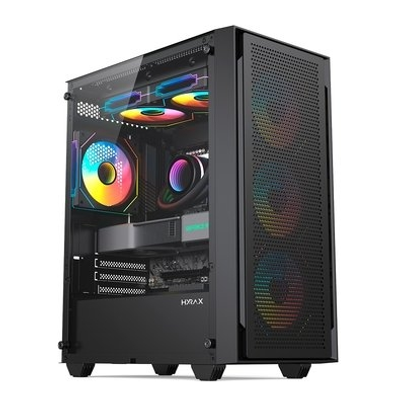 Por R$ 149,99: Gabinete Gamer Hyrax Preto HGB240B-RGB